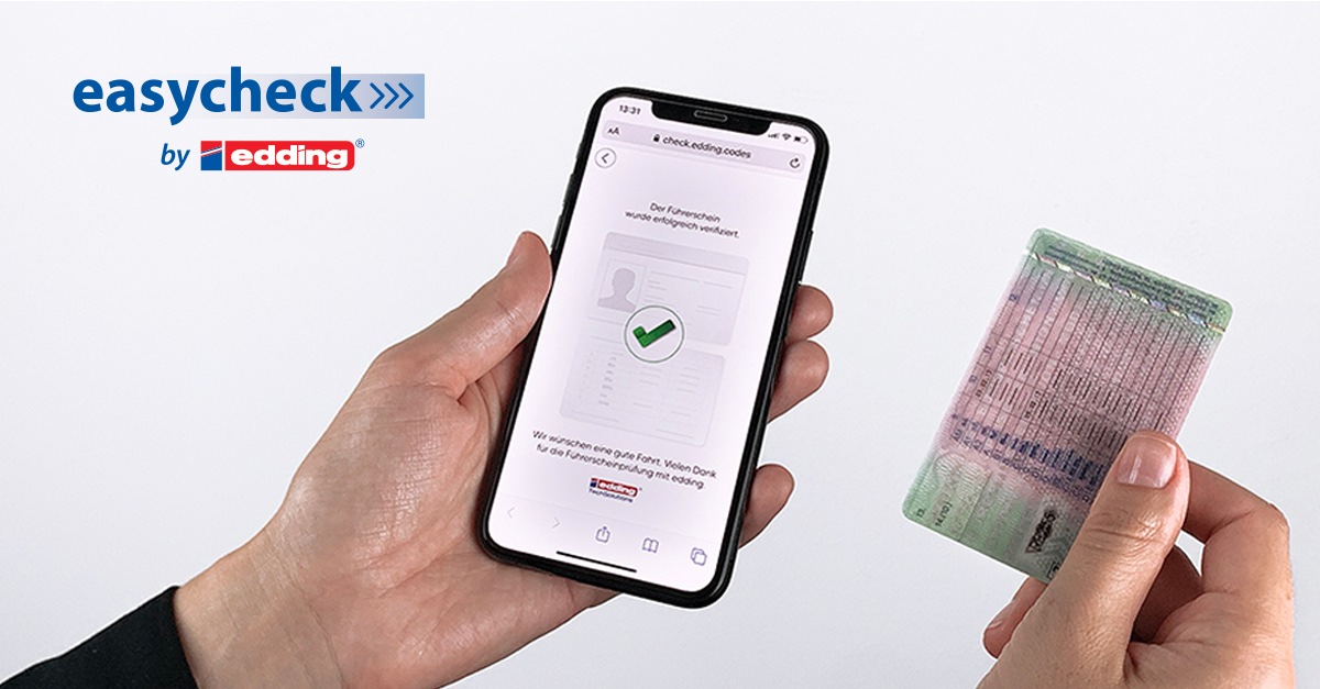 edding: Vermarktungsstart der digitalen B2B-Lösung "easycheck" für Fuhrpark-Manager | Presseportal
